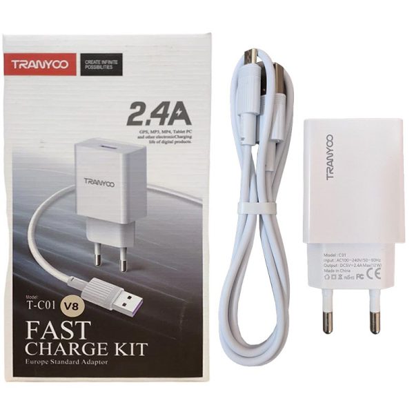 آداپتور شارژر با کابل میکرو فست Tranyoo T-C01 – فروشگاه اینترنتی شهر کامپیوتر